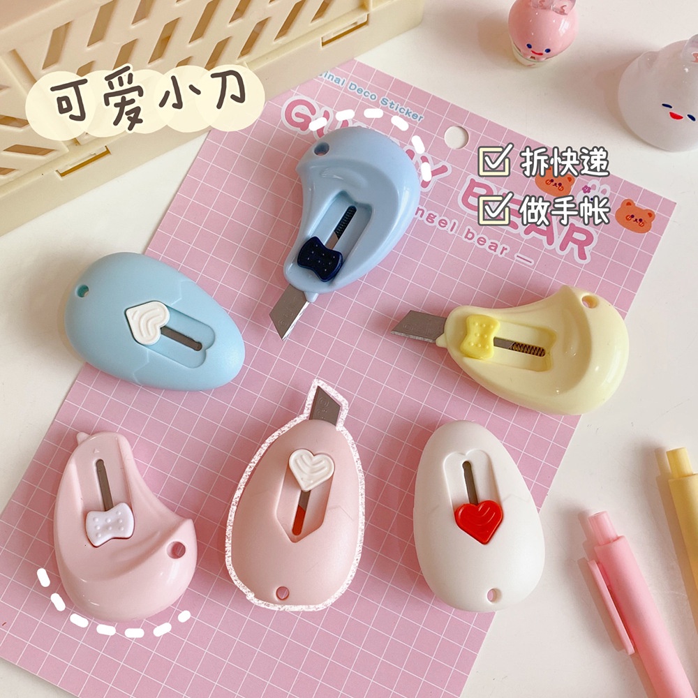 Cute Mini Paper Cutter Small Egg Shape Knife Unbox Cutter Utility Knife ...