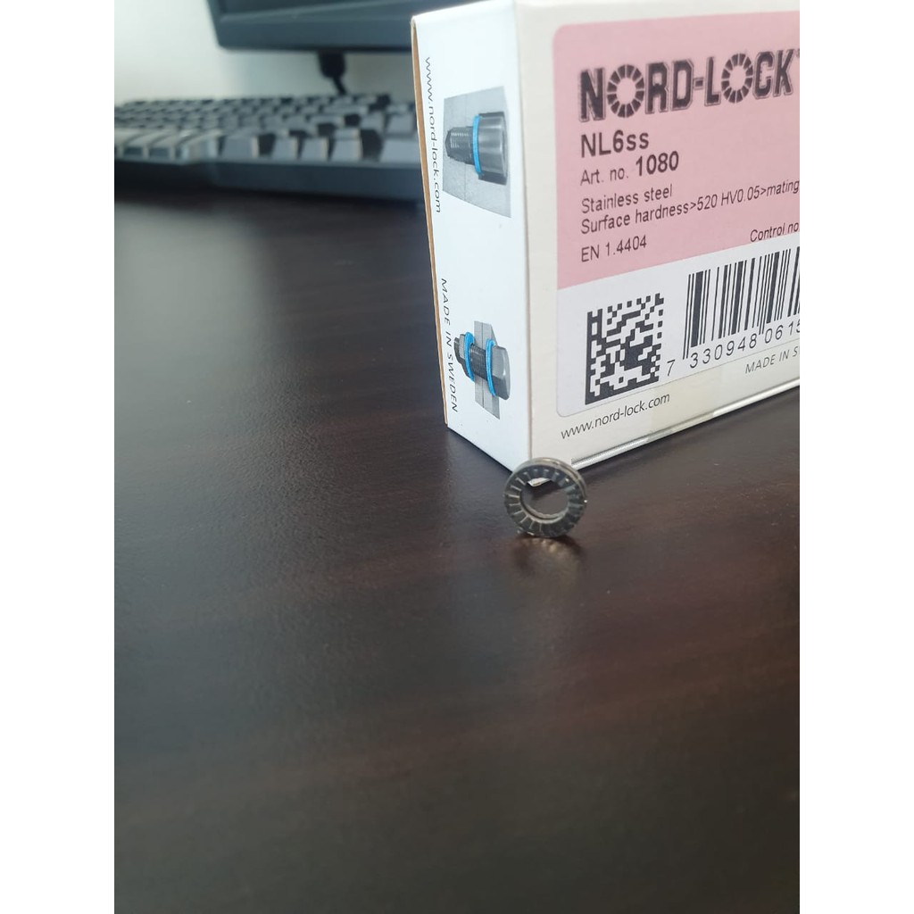 NL6-NORD LOCK (STAINLESS STEEL) WEDGE-LOCKING WASHER WITH ORIGINAL OEM ...