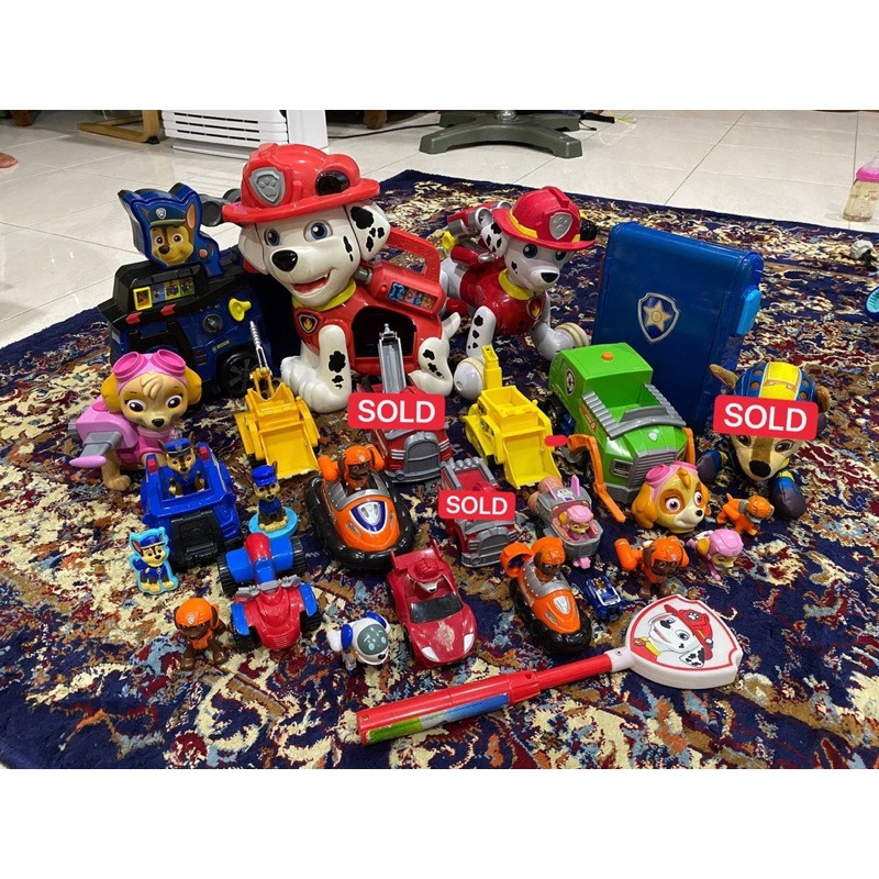 Paw Patrol Chase Marshall Rubber Rocky Toys | Shopee Malaysia