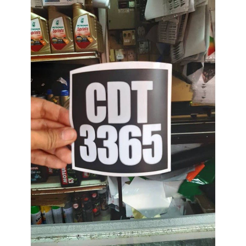 Number Sticker Motor bahagian Depan | Shopee Malaysia