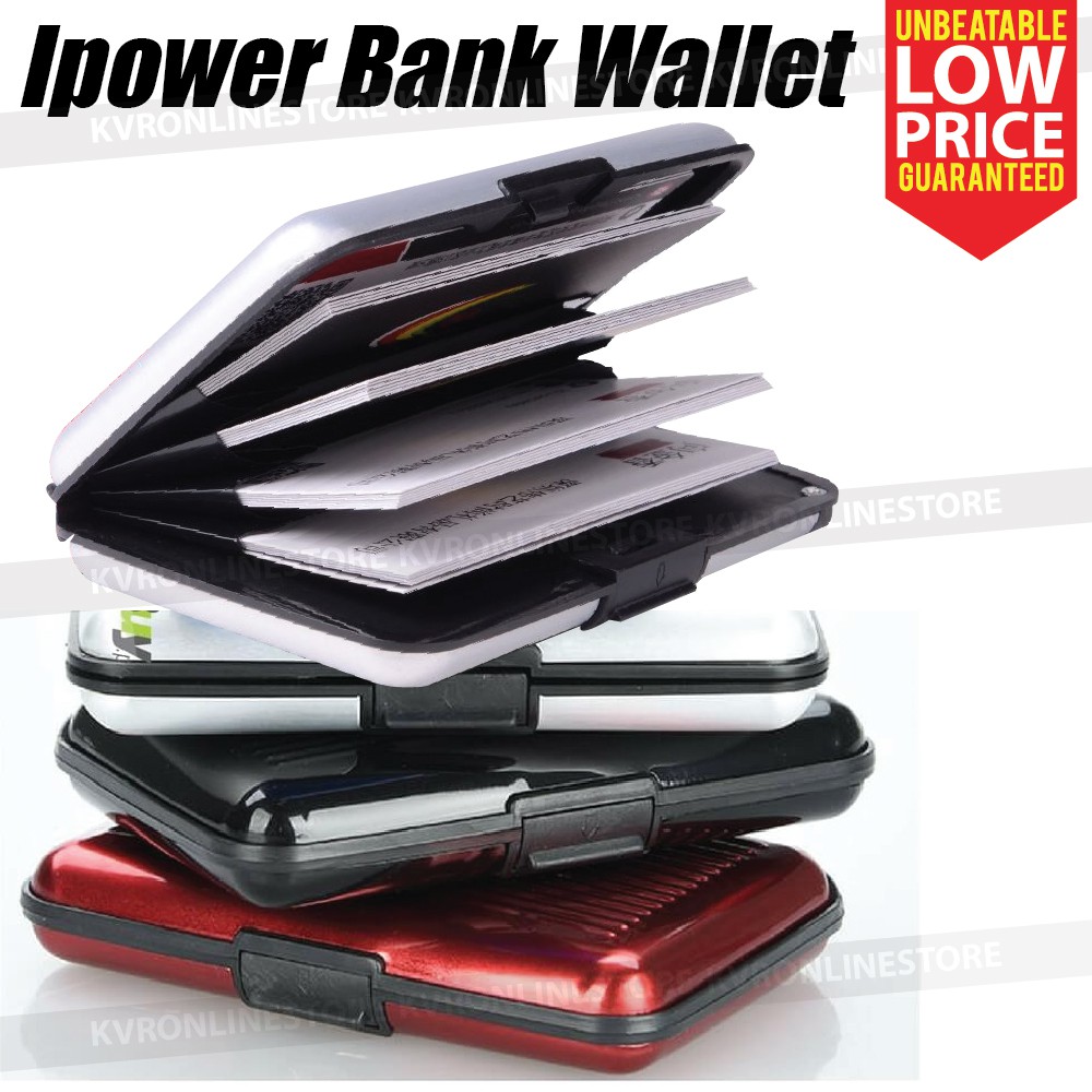 Ipower Bank PowerBank Aluma Wallet Case ID Card Holder Anti Theft RFID ...