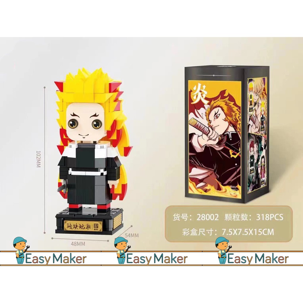 Demon Slayer Block Zenitsu Senjuro Nezuko Tanjiro Collection Brick ...