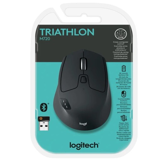 LOGITECH M720 TRIATHLON MULTI-DEVICE BLUETOOTH WIRELESS MOUSE WITH ...