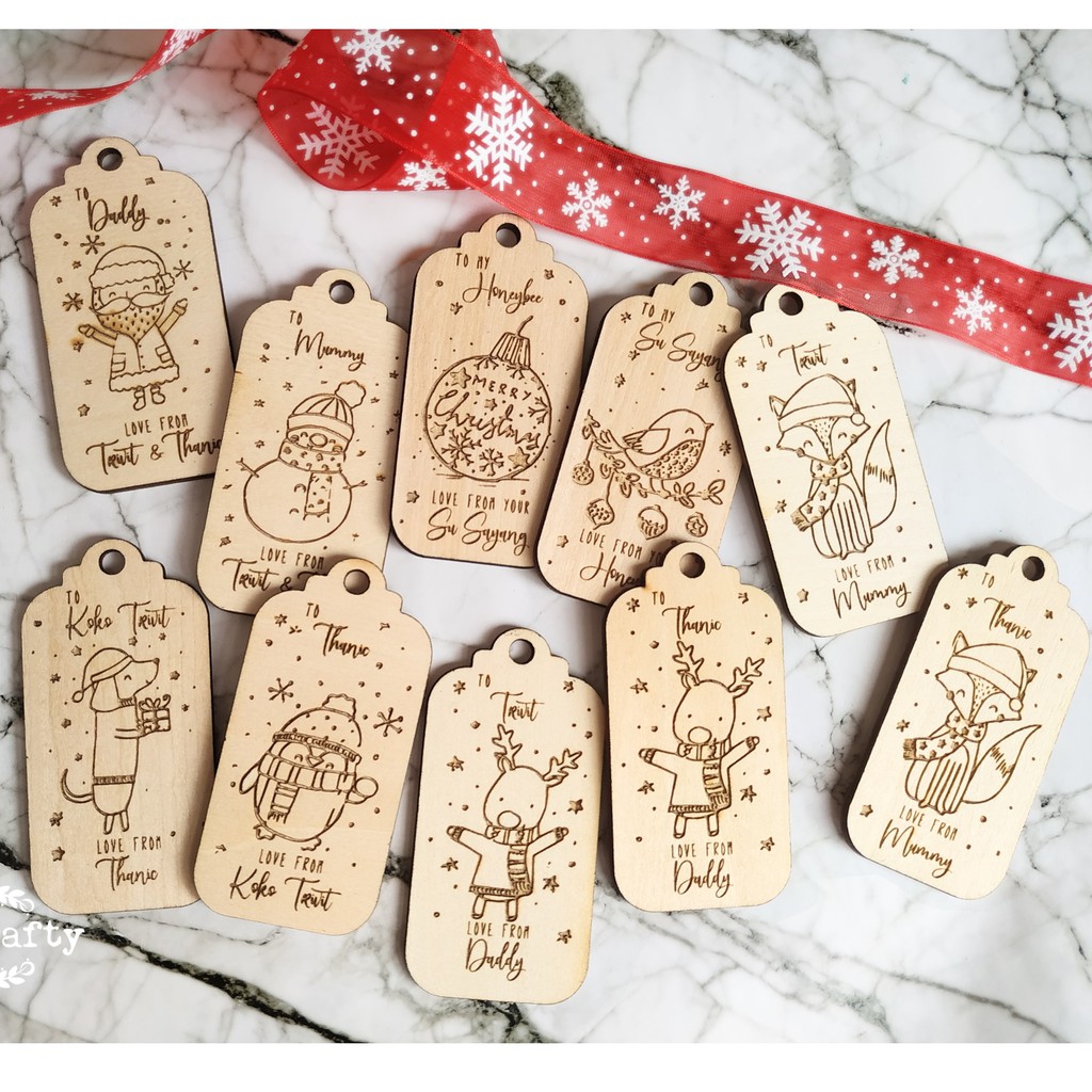 Personalized name Christmas gift tags, christmas gift tags, Santa Claus ...