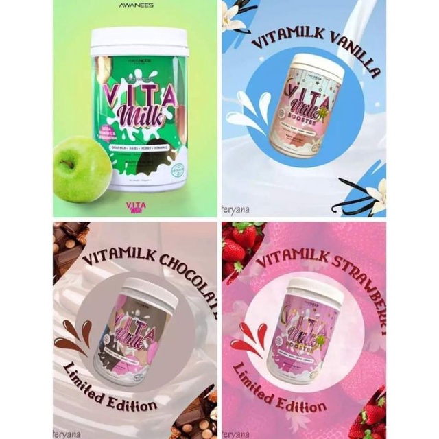 VITAMILK BOOSTER AWANEES - APPLE CHOCOLATE VANILLA STRAWBERRY [FREE ...