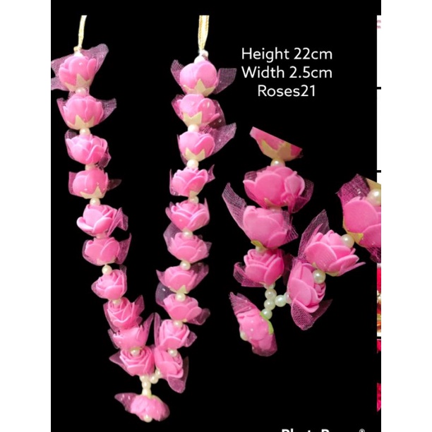 Photo Rose flower maalai/idol garland/fancy Rose garland decorations ...