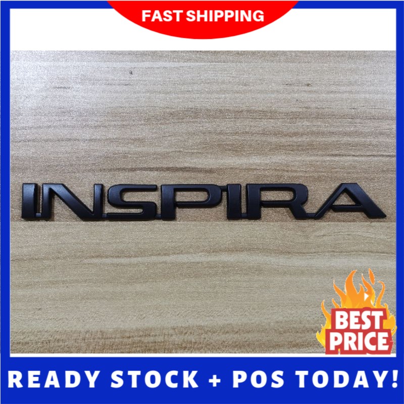 ORIGINAL PROTON INSPIRA REAR BONNET WORD EMBLEM LOGO FLAT BLACK ...