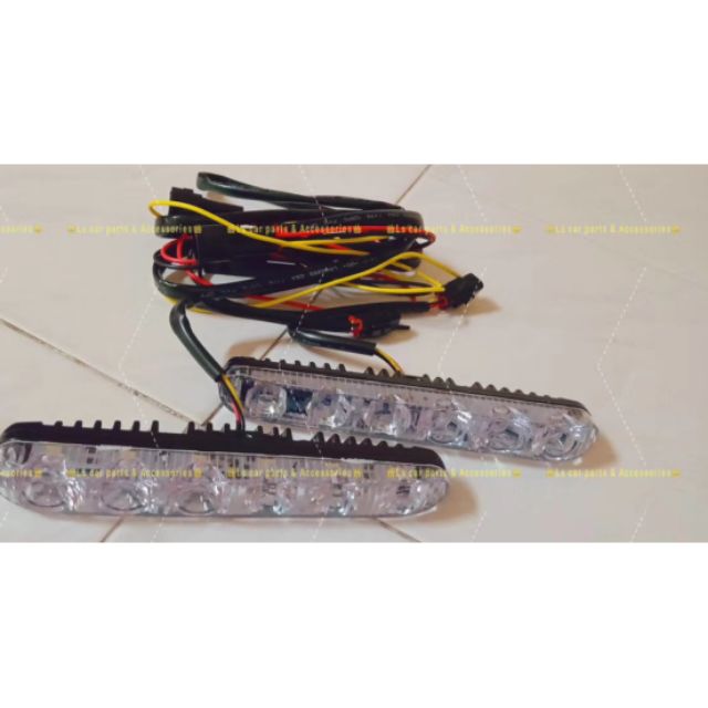 Led Fog lamp Running Light BAR Front Bumper Daylight driving drl turn ...