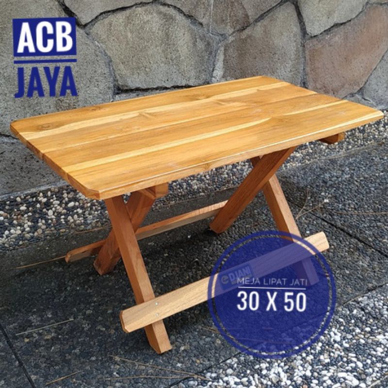 Teak Folding Table 30 x 50 / folding table | Shopee Malaysia