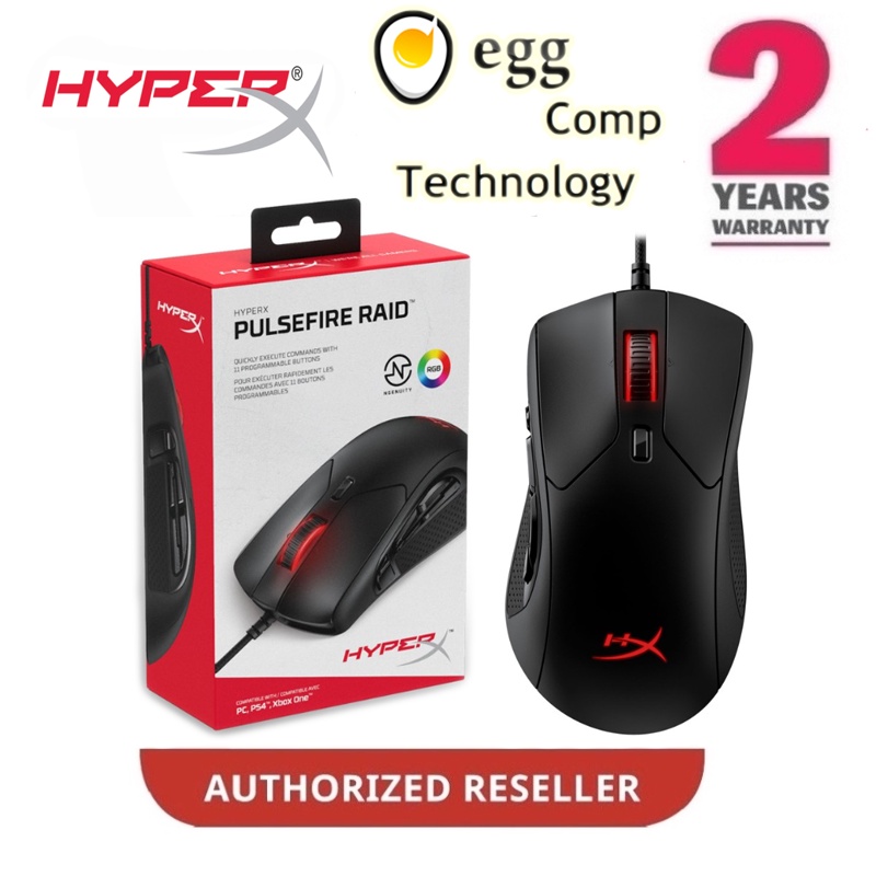 HYPERX PULSEFIRE RAID RGB GAMING MOUSE [ 4P5Q3AA ] | Shopee Malaysia