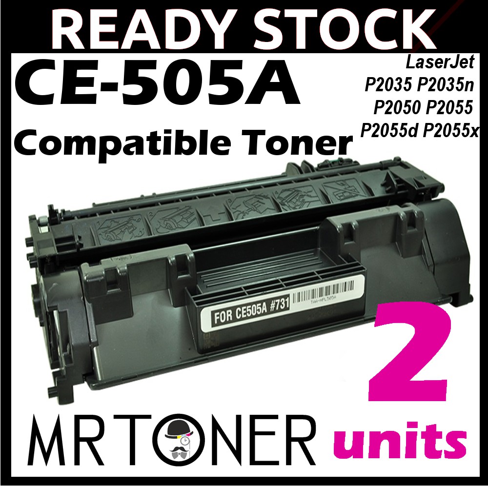 2x CE505A 05A CE 505A Compatible HP P2035 P2035n P2055d P2055dn P2055x ...