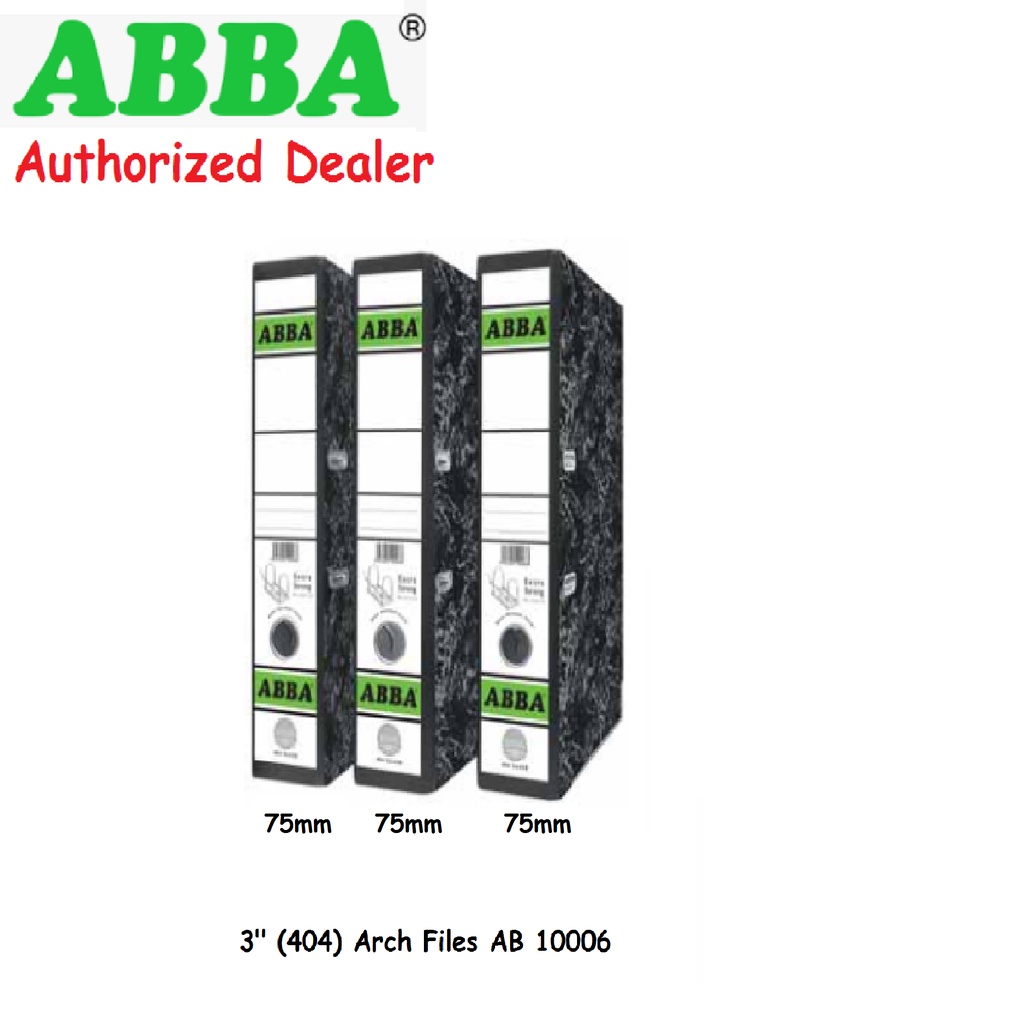 ABBA SILVER Level Arch File 3 inch 404 / 2 inch 406 (24 pcs per carton ...