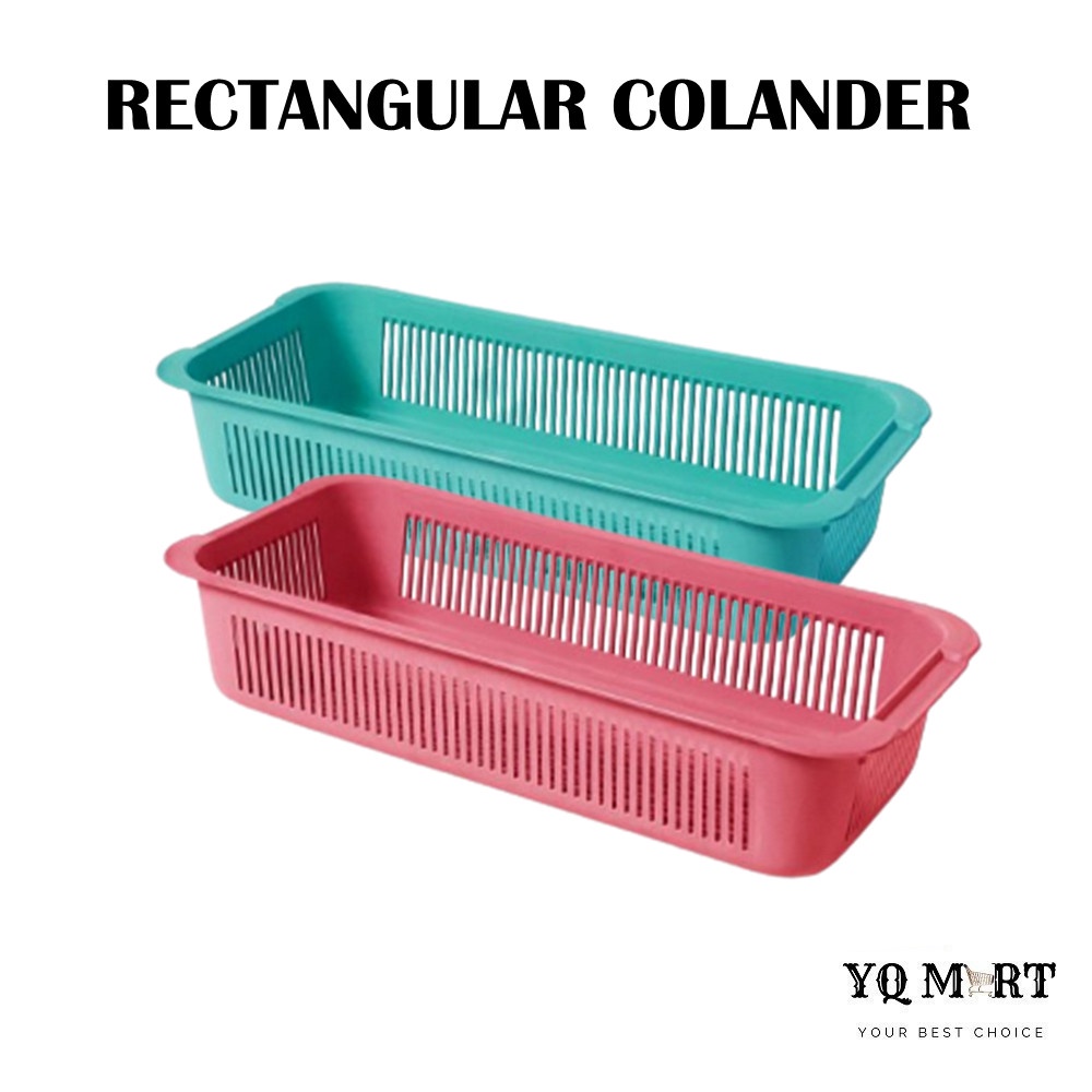 Rectangular Plastic Colander/Storage Basket/Bakul Plastik | Shopee Malaysia