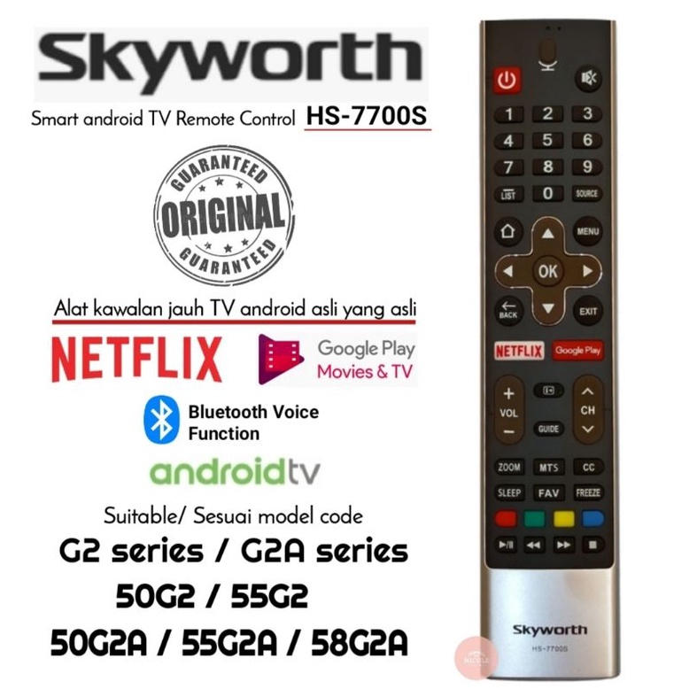 Original Skyworth android smart TV Remote Control With Voice Function ...