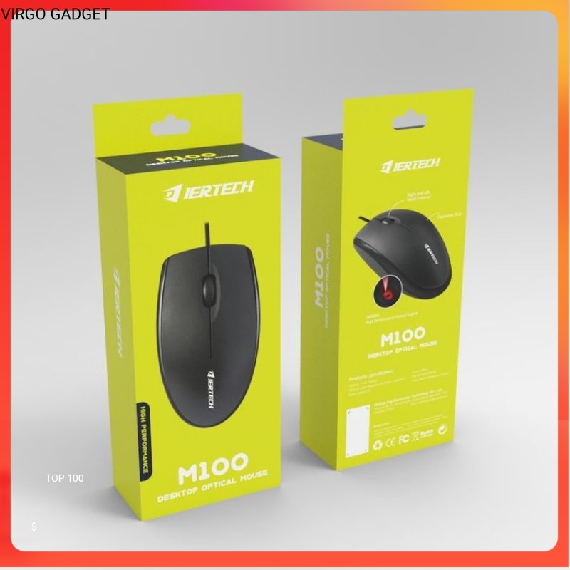 JERTECH M100 Desktop Optical Mouse(USB MOUSE) | Shopee Malaysia