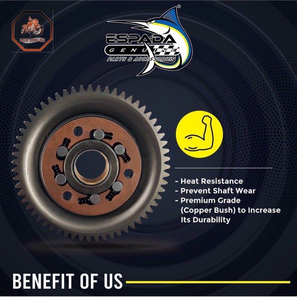 Starter One Way Gear Copper Racing 6 rollers ESPADA Y15 | Shopee Malaysia
