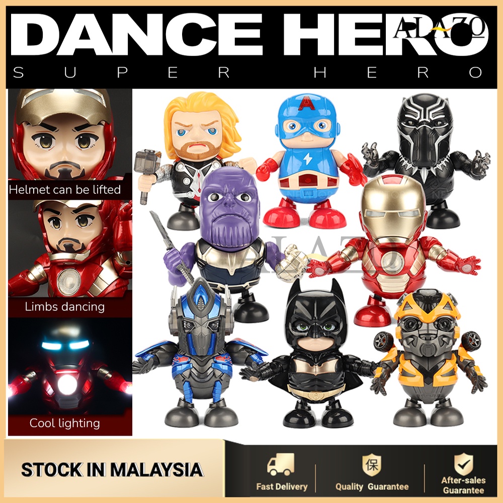 Ironman Dancing Super Hero Toy Dance Robot Toys Music Avangers Mainan ...