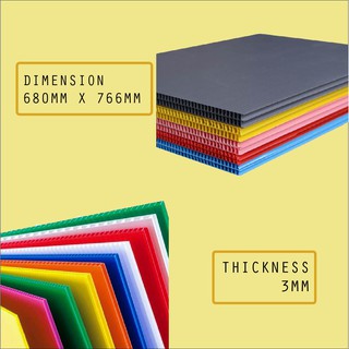 masterborong Impra Board 3mm 680mm x 766mm (2 pcs) Polyplast Board PP ...