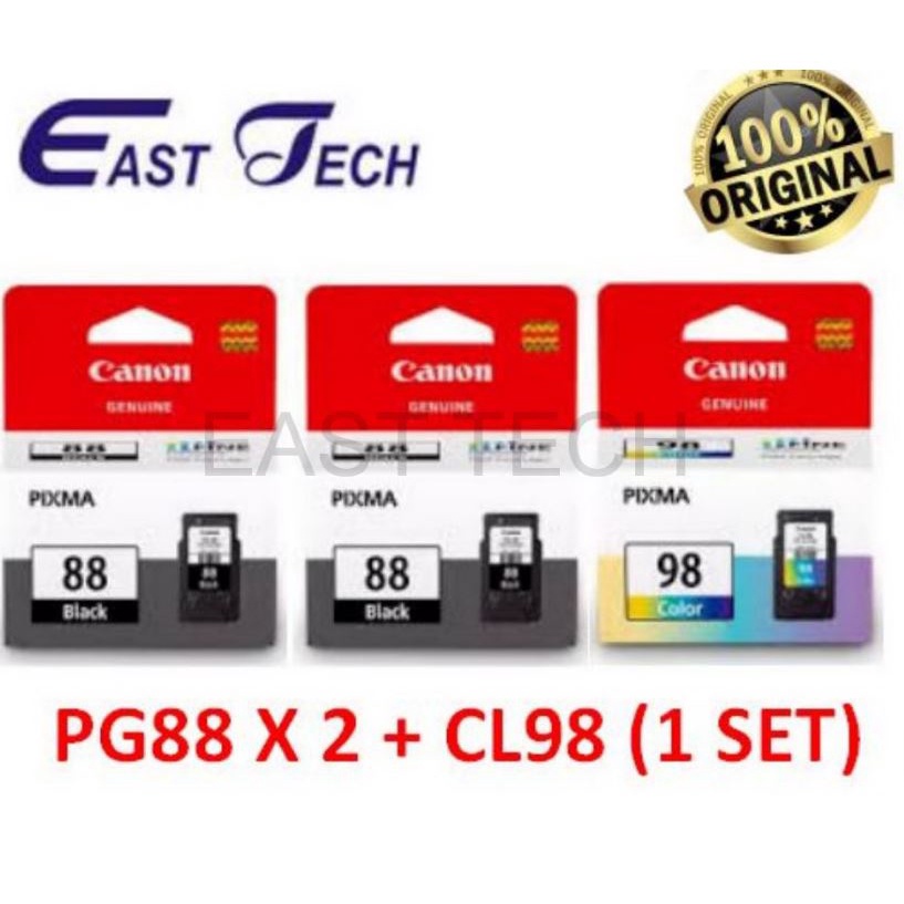 CANON PG88 PG 88 PG-88 BLACK INK CL98 CL 98 CL-98 COLOUR INK CARTRIDGE ...