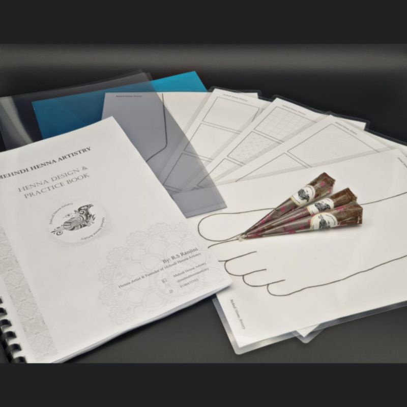 MHA Henna Practice Template Kit (Free 2 Practice Cones) | Shopee Malaysia