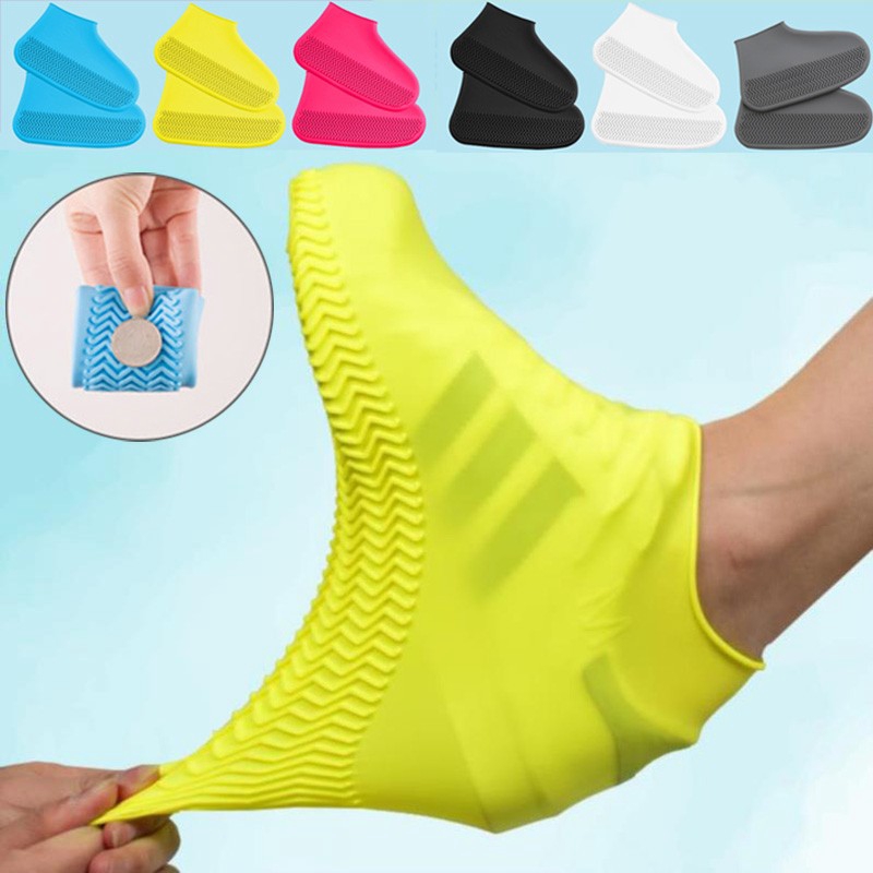 1 Pair Anti-Slip Unisex Waterproof Reusable Sock Covers Silicone Snow ...