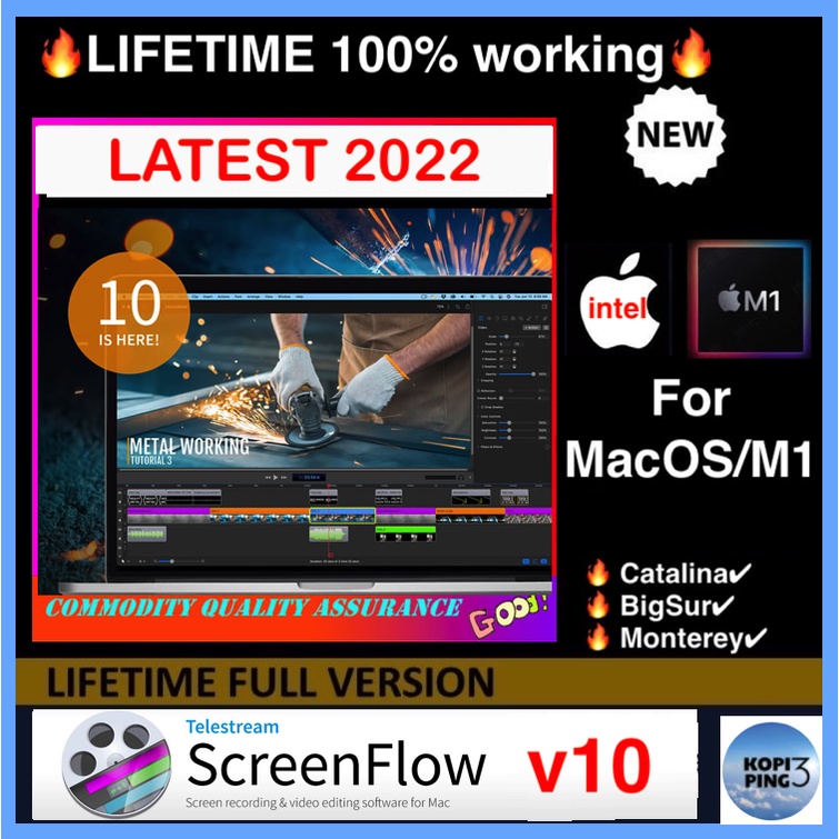 【NEW APR 2022 VERSION】ScreenFlow 10 v10.0.5 | Shopee Malaysia