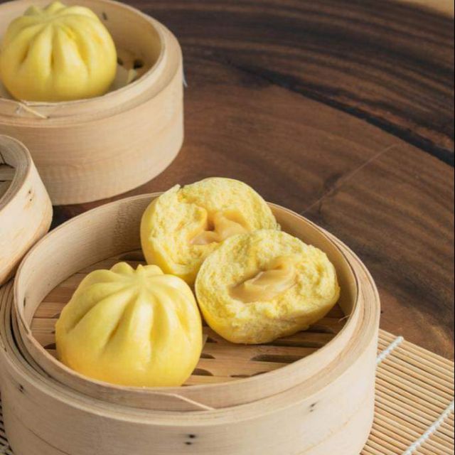 HALAL PUMPKIN LOTUS PAU / PAU LABU 360gm ( 6pcs per pack ) | Shopee ...