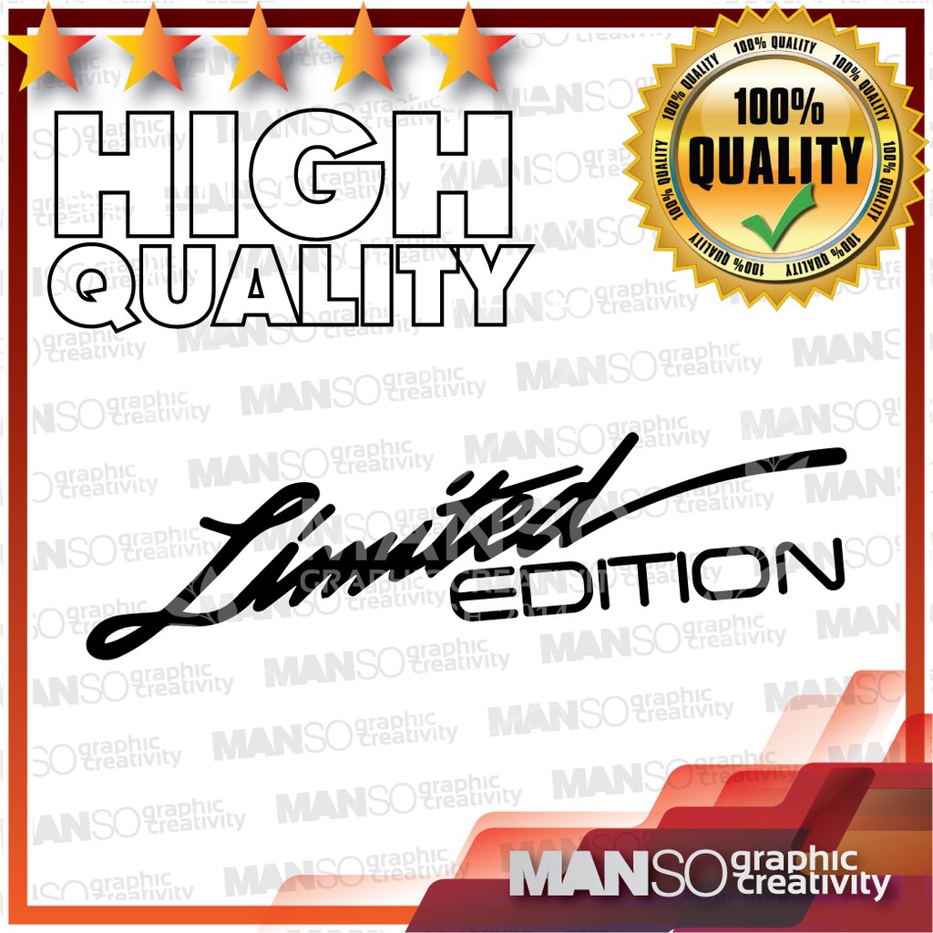 Limited Edition Car Sticker Decal Honda Toyota Perodua Proton Mazda ...