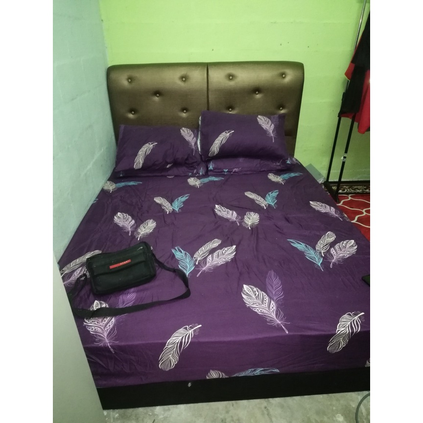 Many Options PVC / Fabric Divan Queen Bed Frame Katil Queen Kulit ...