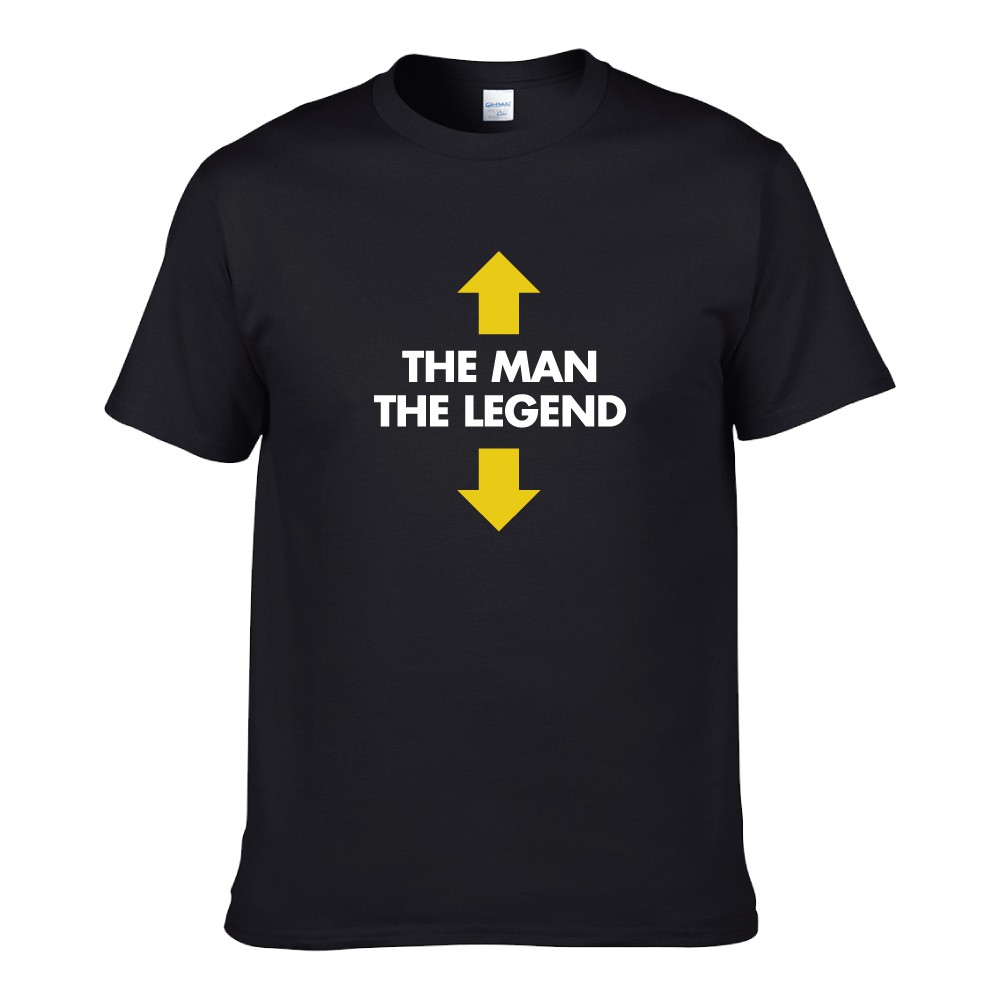 THE MAN THE LEGEND Slogan Statement Funny Fun Text Parody UNISEX T ...
