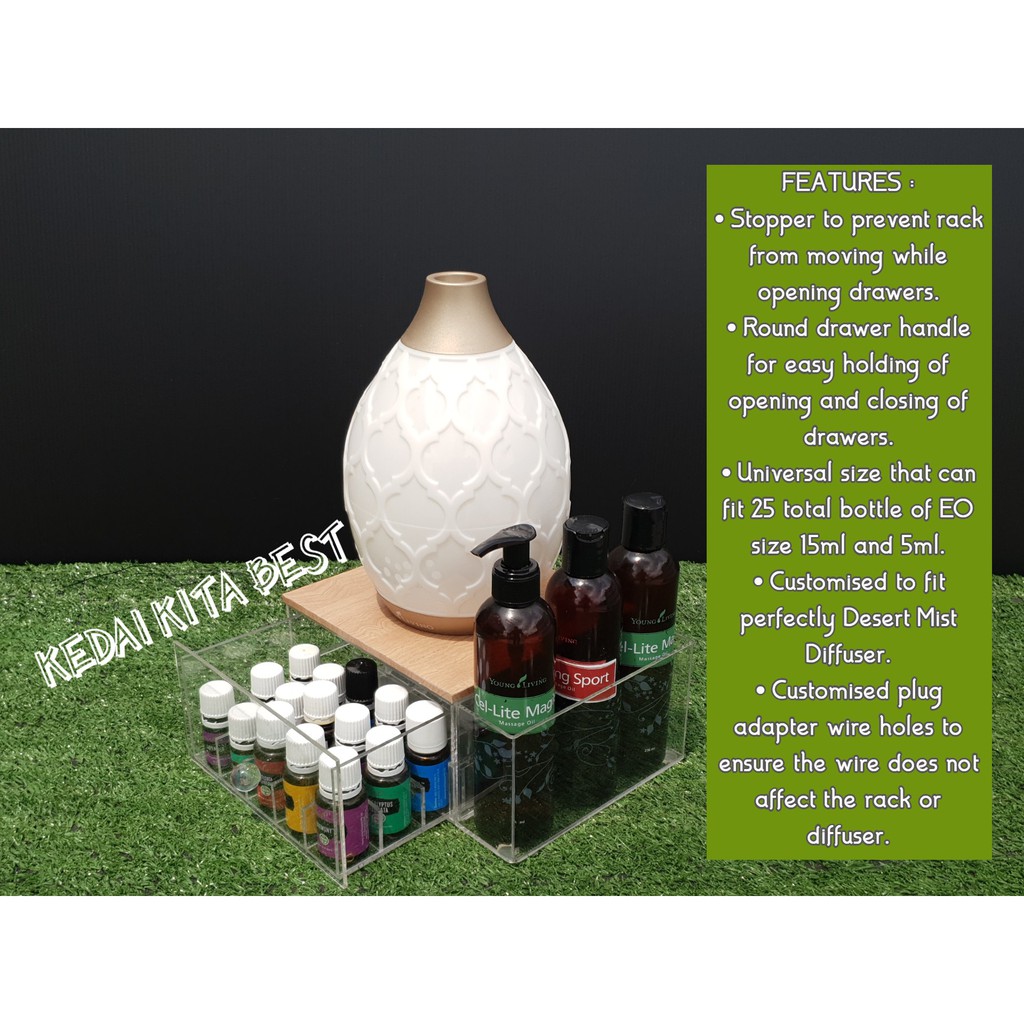 Diffuser EO Rack Stand Desert Mist Premium Quality Storage Wooden Box ...