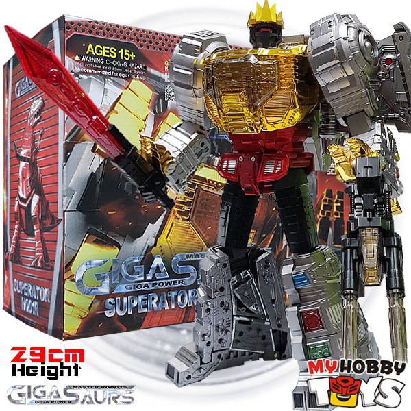 GigaPower Transformable Robot - Gigasaurs Superator HQ01R (Chrome ...