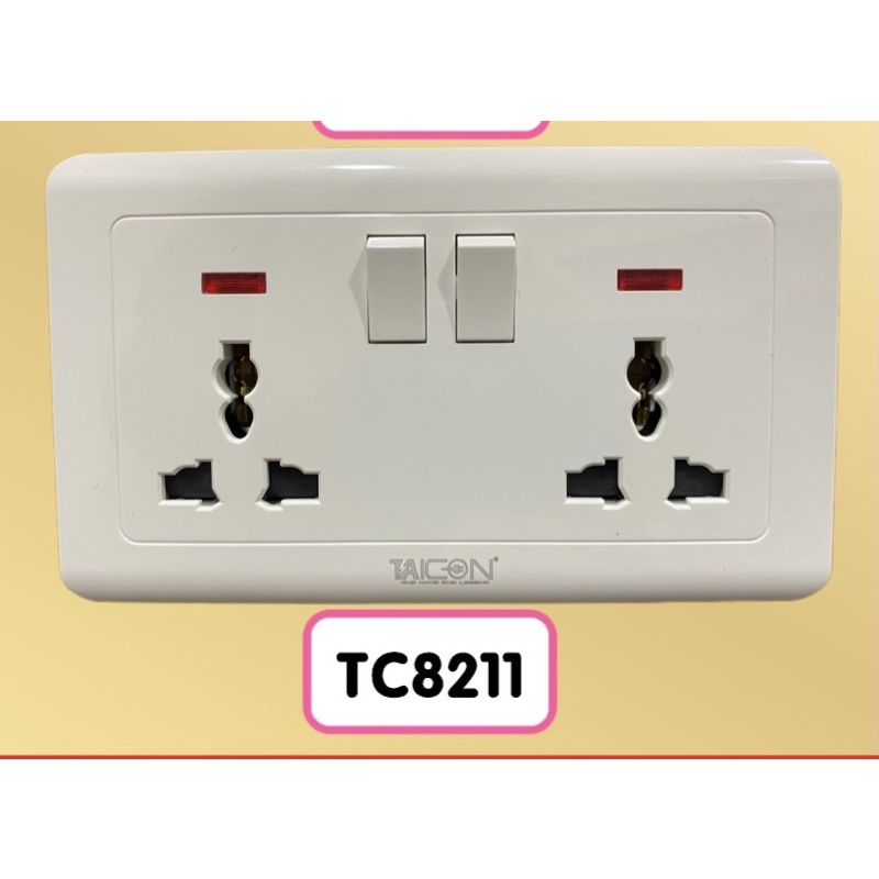 ¥ TAICON 13A UNIVERSAL SWITCH SOCKET WITH DOUBLE USB | Shopee Malaysia