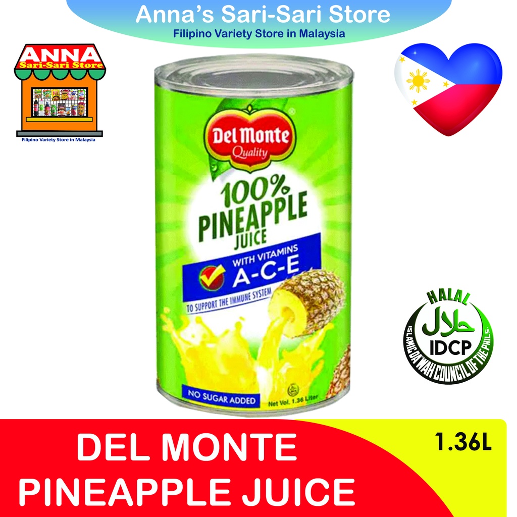 DEL MONTE 100% PINEAPPLE JUICE 1.36 LITERS | Shopee Malaysia
