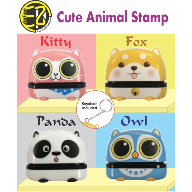 🌟🌟🌟NEW🌟🌟🌟 STAMP COP NAMA CUTIES ANIMAL WITH KEYCHAIN (NURSE, SCHOOL ...