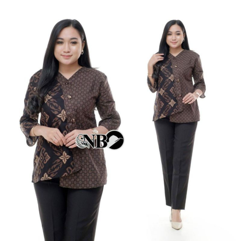 BB Batik Couple Maura Couple - Sania Ruffle BATIK Couple Ori Ndoro Jowi Shopee Guarantee ...