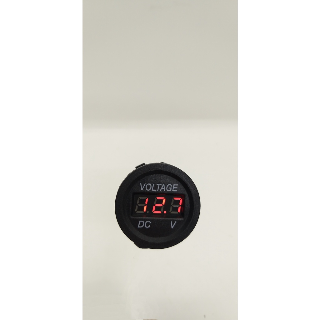 12-24V DC Voltmeter Car Monitor Motorcycle LED Waterproof Voltmeter ...