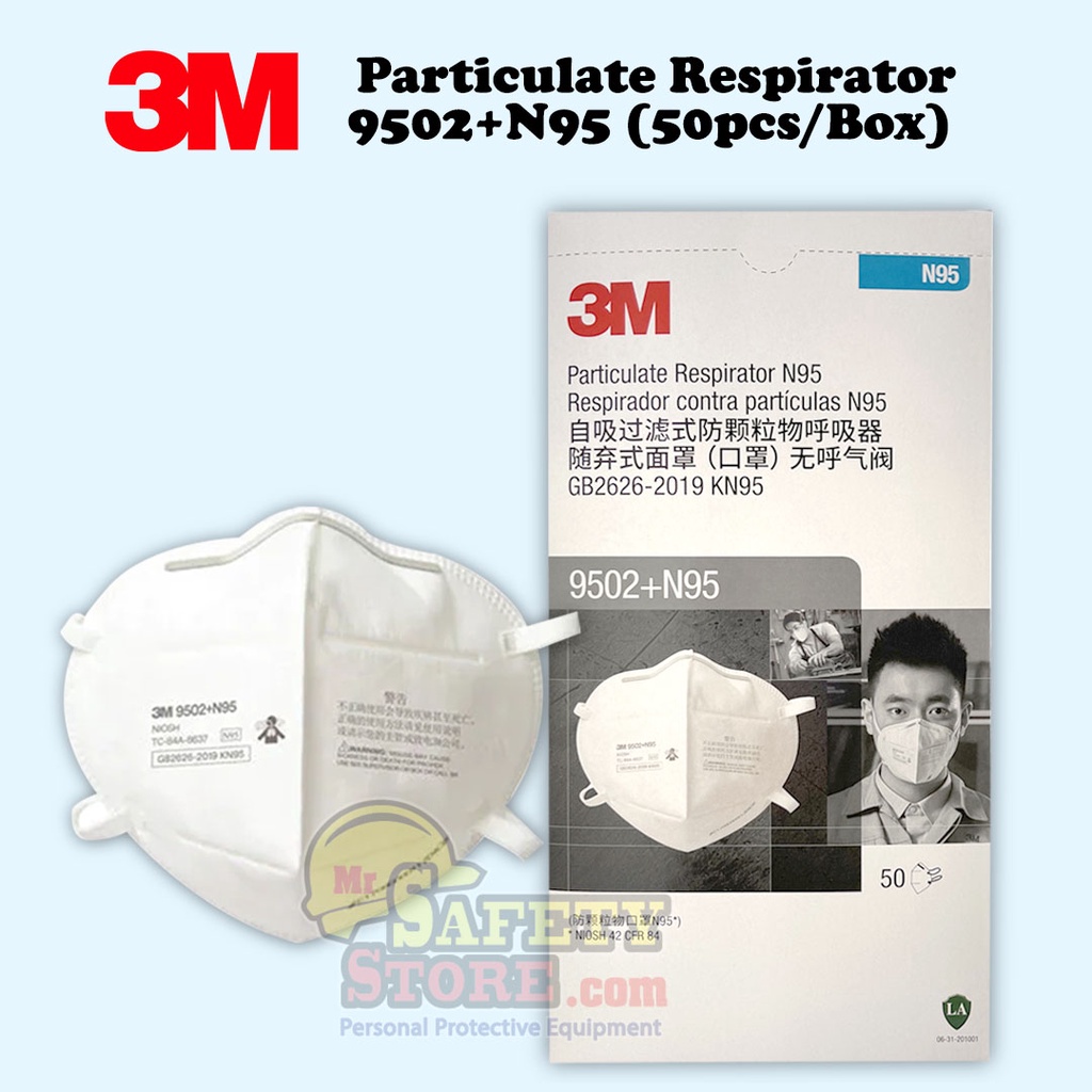 3M Particulate Respirator 9502+ N95 (50pcs/ box) | Shopee Malaysia