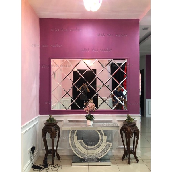 Cermin Hiasan Mirror Bevel Mirror Deco Wall Mirror Cermin Bevel Dinding ...