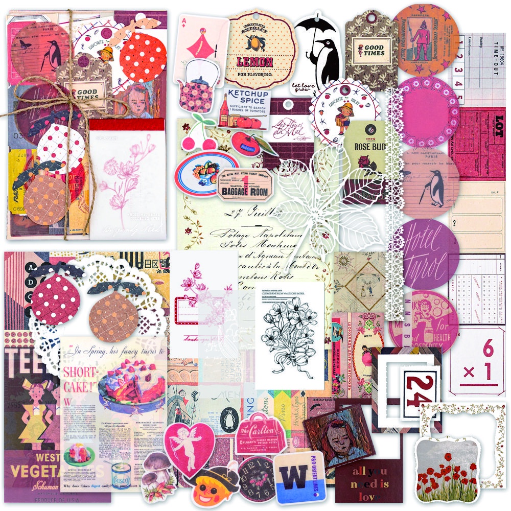 Mayplous Vintage Pattern Paper Set Scrapbook Paper Decorative Paper ...