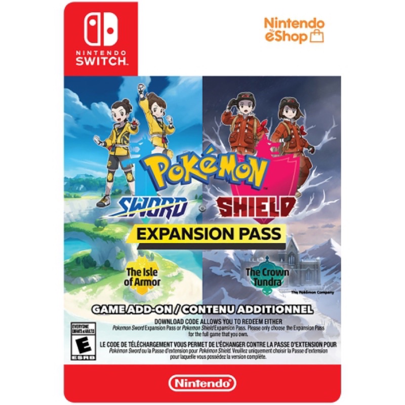 Nintendo Switch Pokemon Shield and Sword Expansion Pass DLC宝可梦剑和盾 扩展票 ...