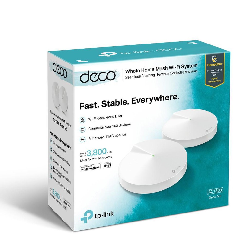 TP-Link Deco M5 AC1300 Dual Band Mesh Wi-Fi Router (2-Pack) | Shopee Malaysia