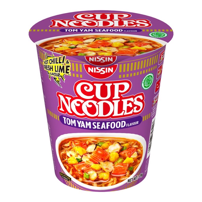 Nissin Instant Cup Noodles - Tom Yam Seafood(Halal) | Shopee Malaysia