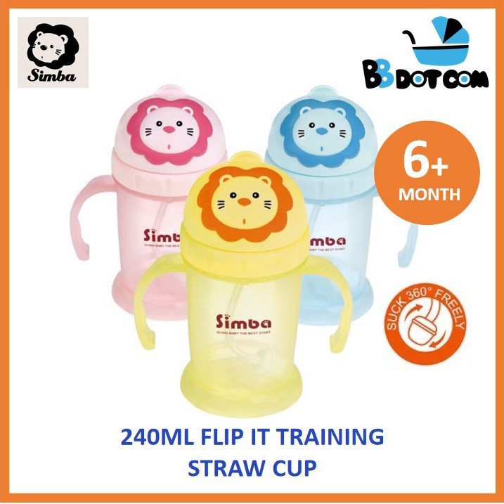 Simba Flip It Straw Training Cup 240ml - 1 Unit | Shopee Malaysia