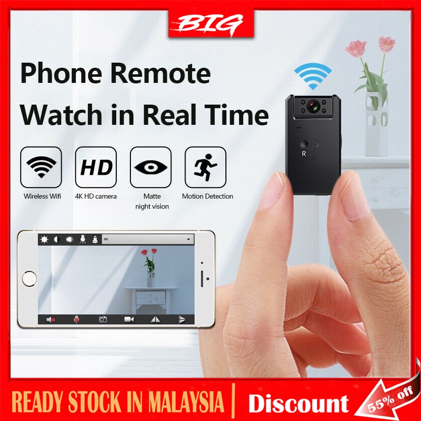 4K HD Mini Wifi Wireless IP Hidden Spy Camera Security Cam Network ...