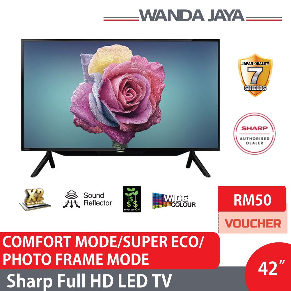 Sharp 42 Inch Full HD LED TV 2TC42BD1X | Shopee Malaysia