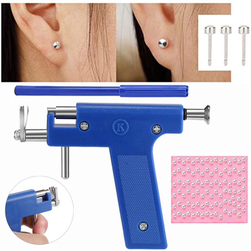 Professional Ear Piercing Tool Set 98pcs Ear Studs Steel Nose Navel ...