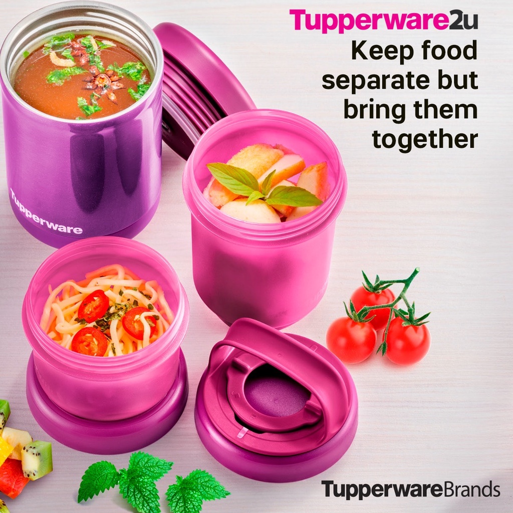 (New) (Ready stock)Tupperware Stacking Thermal Flask or Twist N Stack ...