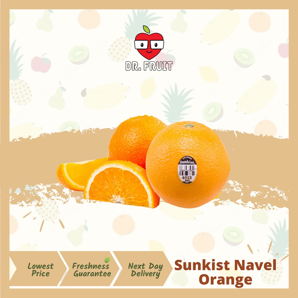 USA Black Label 4013 Sunkist Navel Orange L Size - 4pcs 美国新奇士肉橙 | Dr ...