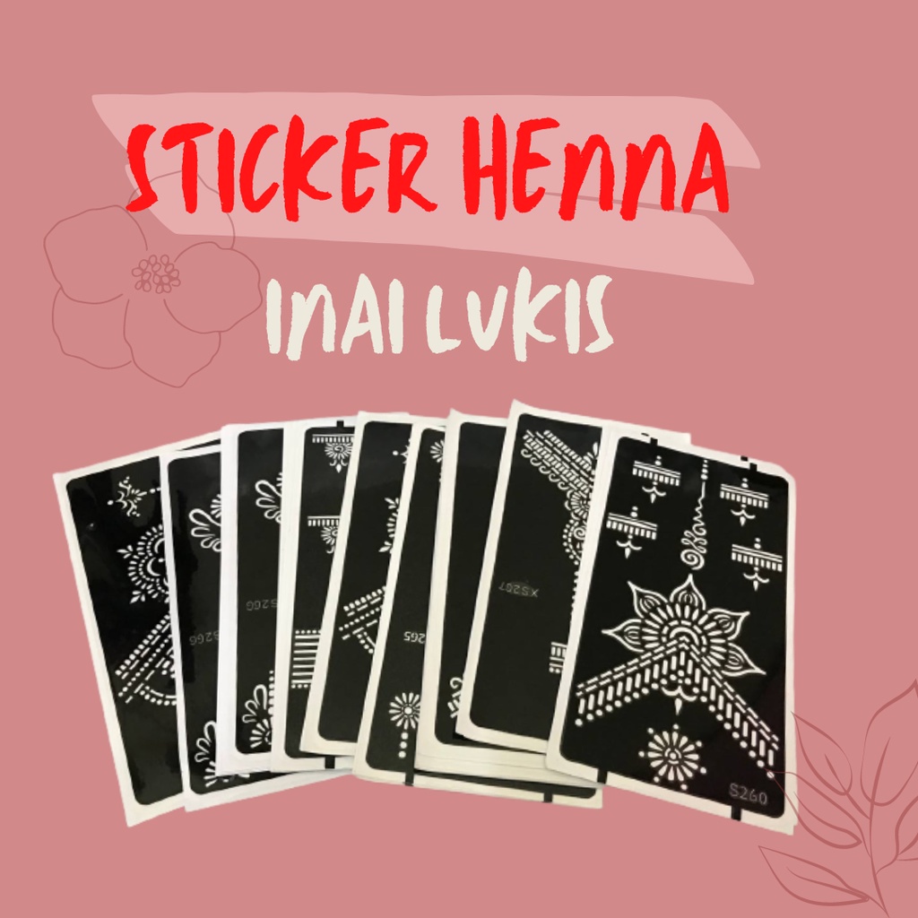 STICKER INAI VIRAL/ STICKER HENNA INAI LUKIS /MEHNDI INDIAN HENNA ...